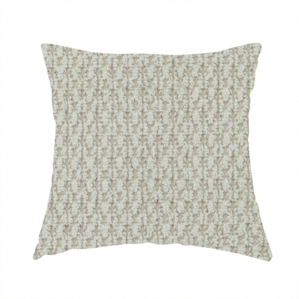 Chicago Bobble Effect Chenille Upholstery Fabric Coconut Milk Colour C ...