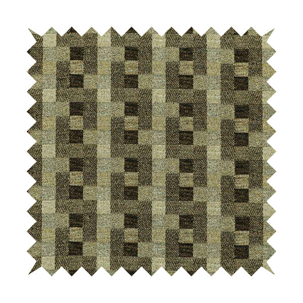 Bruges Stripe Geometric Square Pattern Grey Black Colour Upholstery Fabrics CTR-701 | Cushions ...